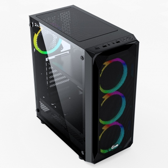 Компьютерный корпус Powercase Mistral Z4 Mesh Led Black черный Cmizb
