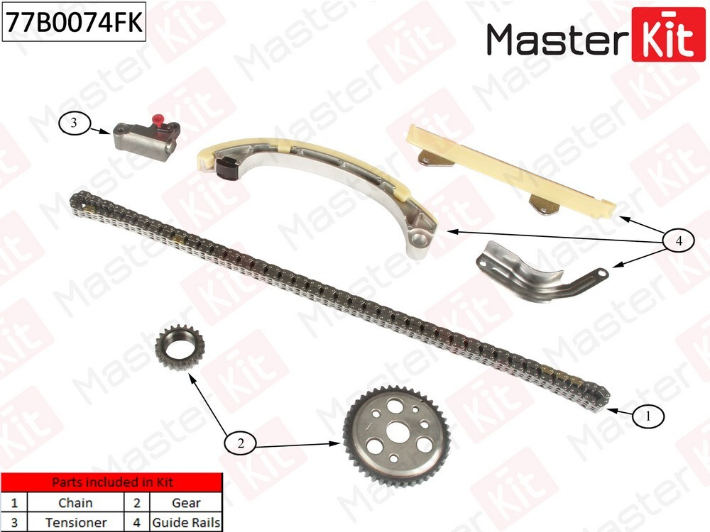 MasterKit Цепь ГРМ, арт. 77B0074FK купить на OZON по низкой цене (711331446)