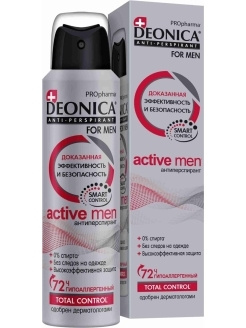DEONICA Антиперспирант спрей For men PROpharma ACTIVE MEN 150 мл / - купить с доставкой по ...