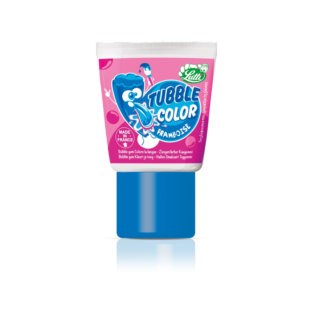 Жевательная резинка Lutti Tubble Gum Color, со вкусом малины, 35 г ...