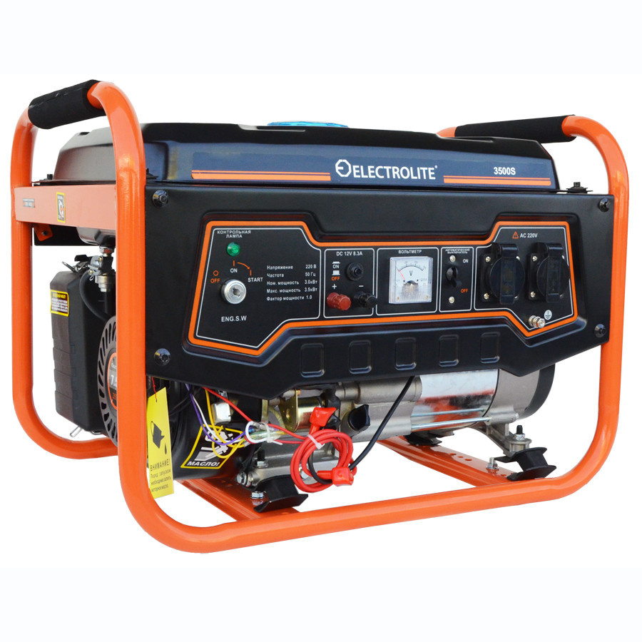 Генератор / электростанция / бензиновый ELECTROLITE 3500S ( ЭЛЕКТРОСТАРТЕР, 3.0-3.5 кВт, двиг ...