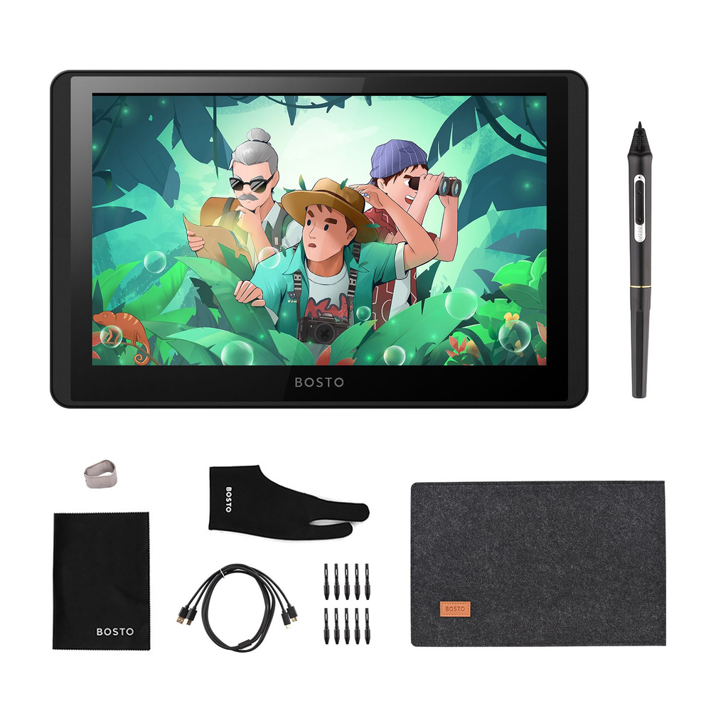 BOSTO 12HD-A H-IPS ЖК-графический графический планшет для рисования ...