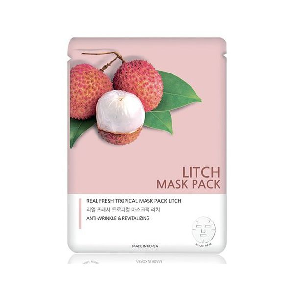 JUNGNANI Маска тканевая REAL FRESH TROPICAL MASK LITCH 25мл - купить с ...