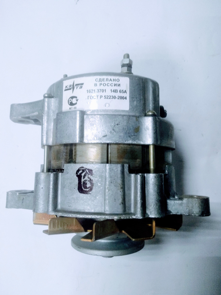 Генератор ГАЗ-53, 3307, КАВЗ 14В 65А КЗАТЭ дв.ЗМЗ-511.10 шкив 76мм - КЗАТЭ арт. 16213701 ...