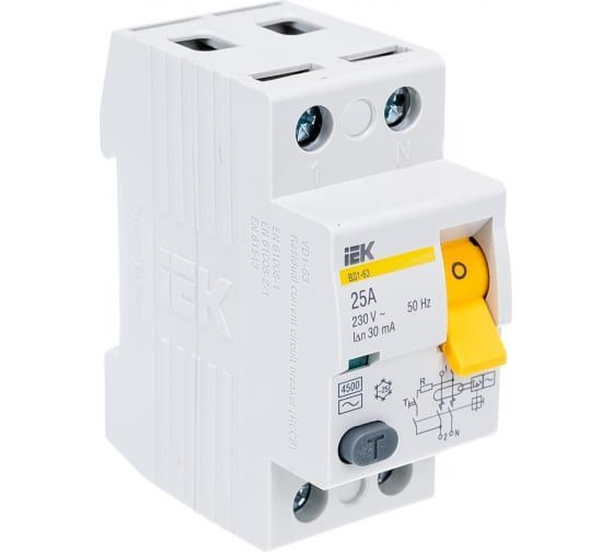УЗО 25А IEK MDV10-2-025-030 ВД1-63 - купить с доставкой по выгодным ...