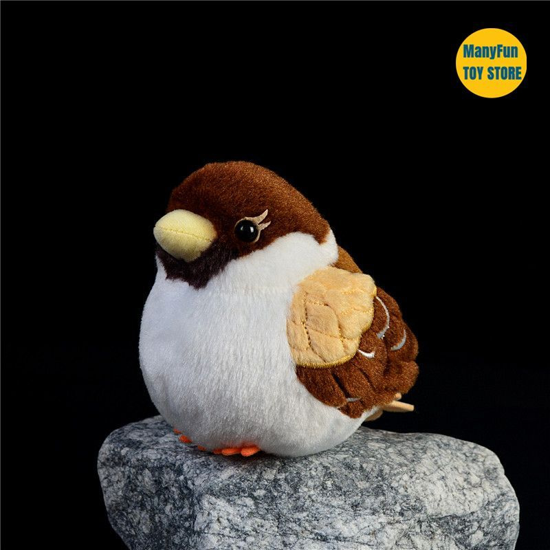 Реалистичная мягкая плюшевая игрушка Воробей птица 02 - купить с ...