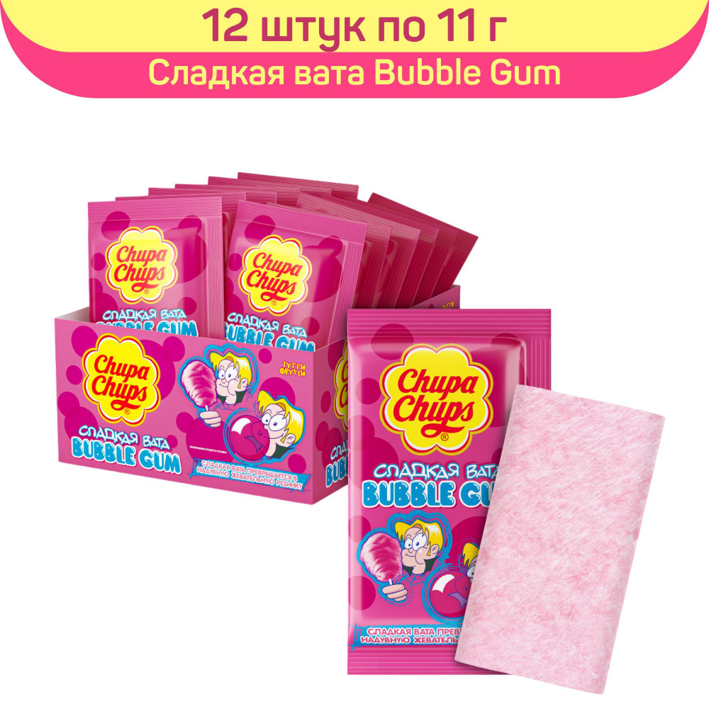 Сладкая вата Chupa Chups со вкусом Тутти-Фрутти, 12 шт по 11 г - купить ...