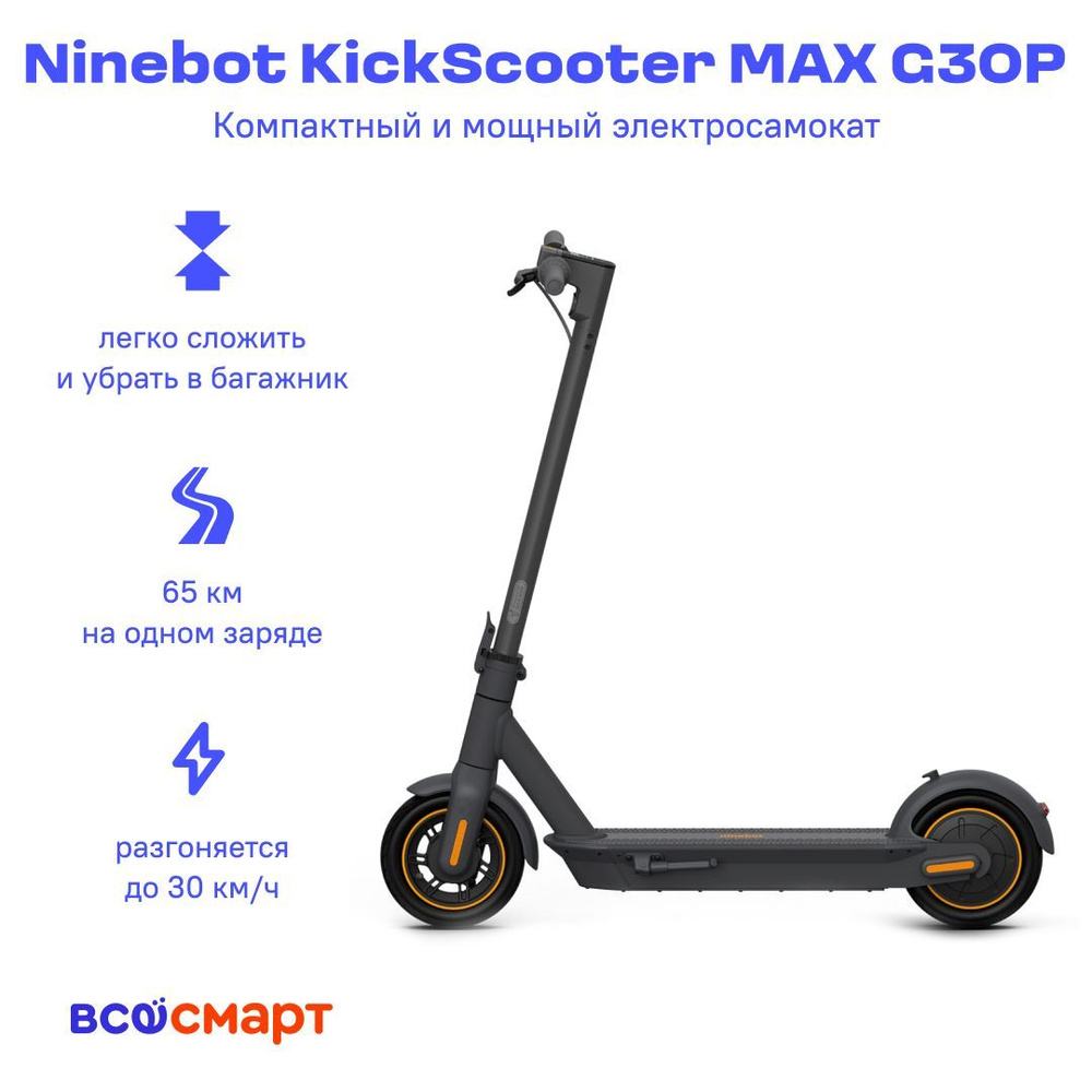 Электросамокат Ninebot KickScooter MAX G30P - купить по выгодной цене в ...