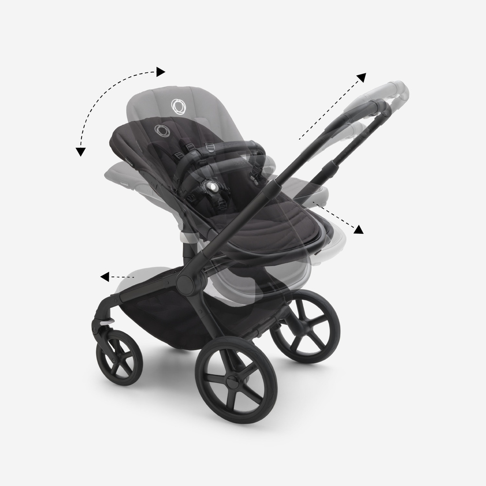 Коляска 2 в 1 Bugaboo Fox 5 Black/Midnight Black/Misty White (серо ...