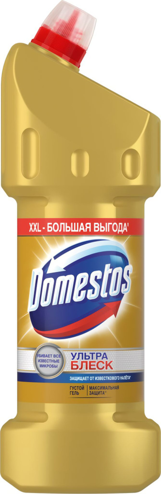 Domestos Гель для очищения унитаза Domestos Ультра Блеск, 1500 мл ...