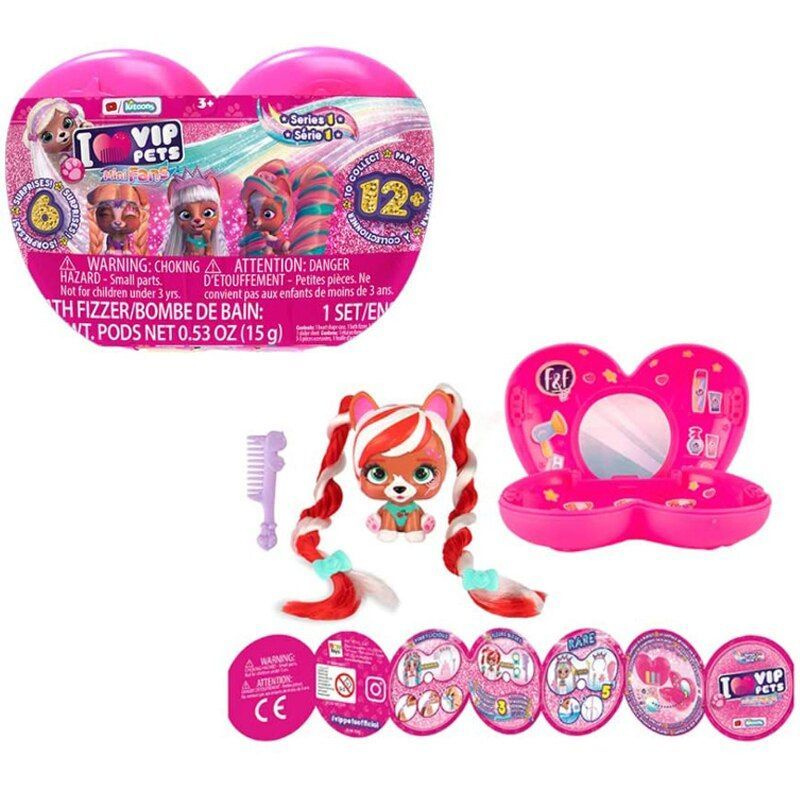 Игрушка-сюрприз IMC Toys Модные Щенки мини-фаны 1 серия (розовое сердце ...