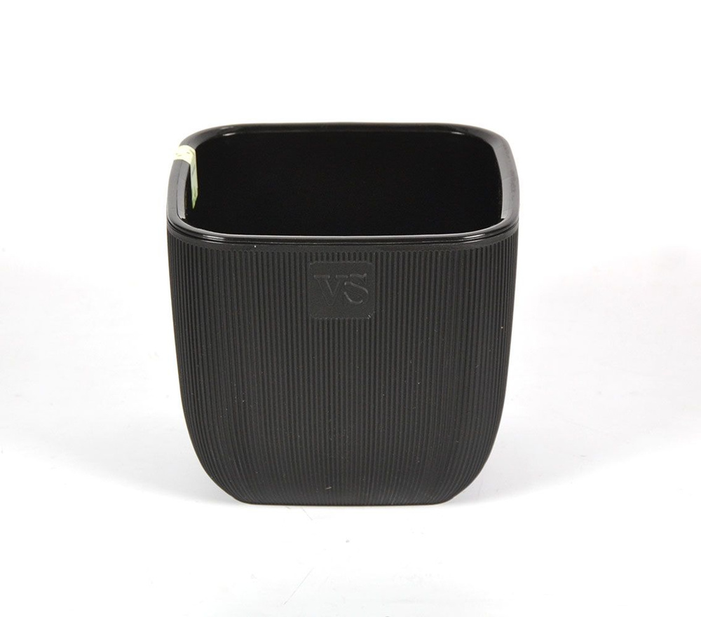 Кашпо VipSet Фабио 4,7л черный с дренажной вставкой / d19см / h16,5см ...