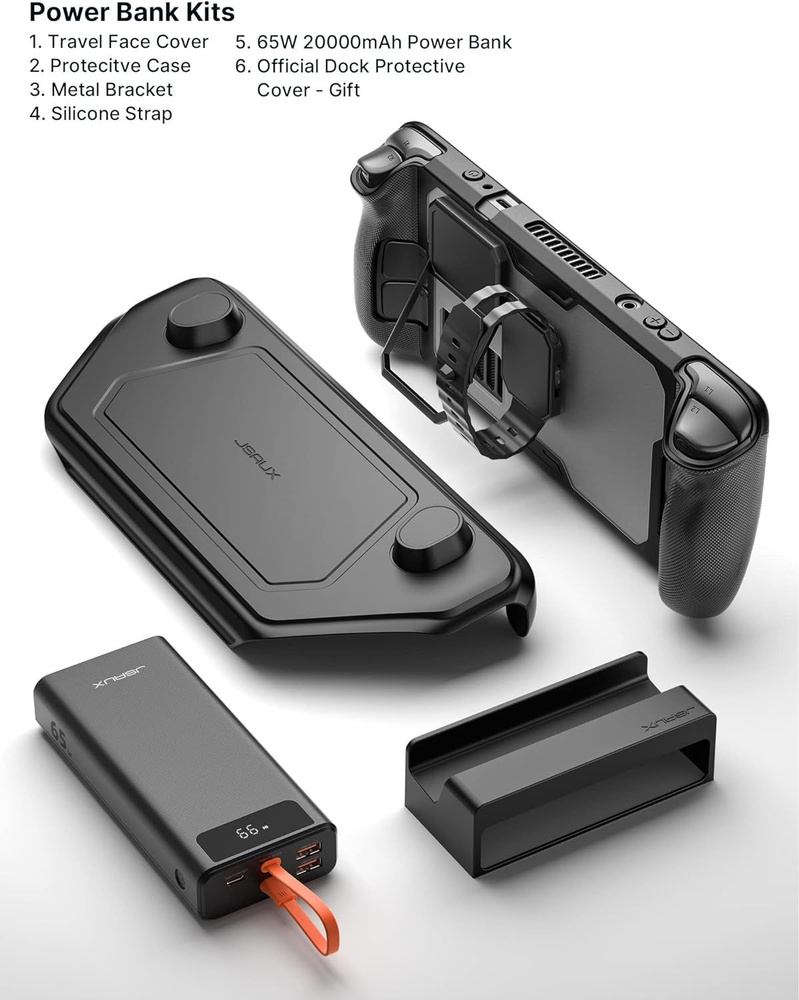 ModCase для Steam Deck, модульный с клапаном Power Bank емкостью 20 000 ...