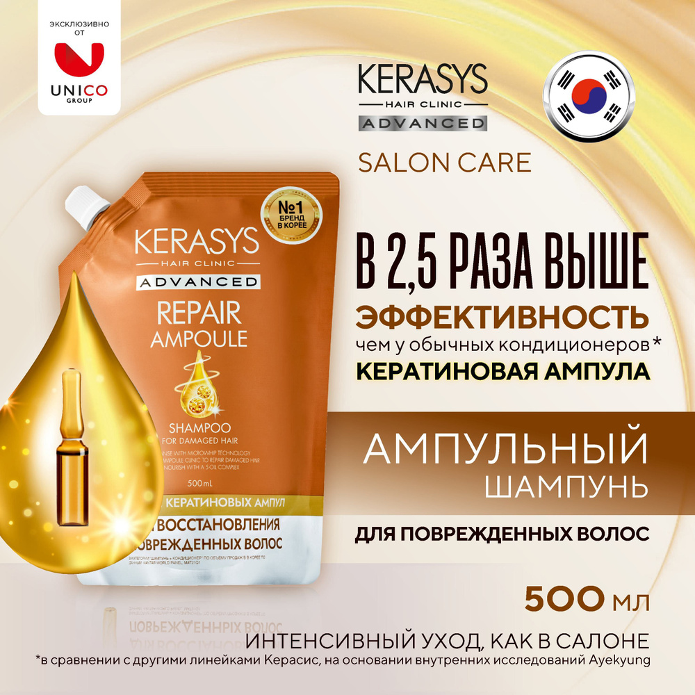 Kerasys advanced repair ampoule Корейский шампунь для интенсивного ...