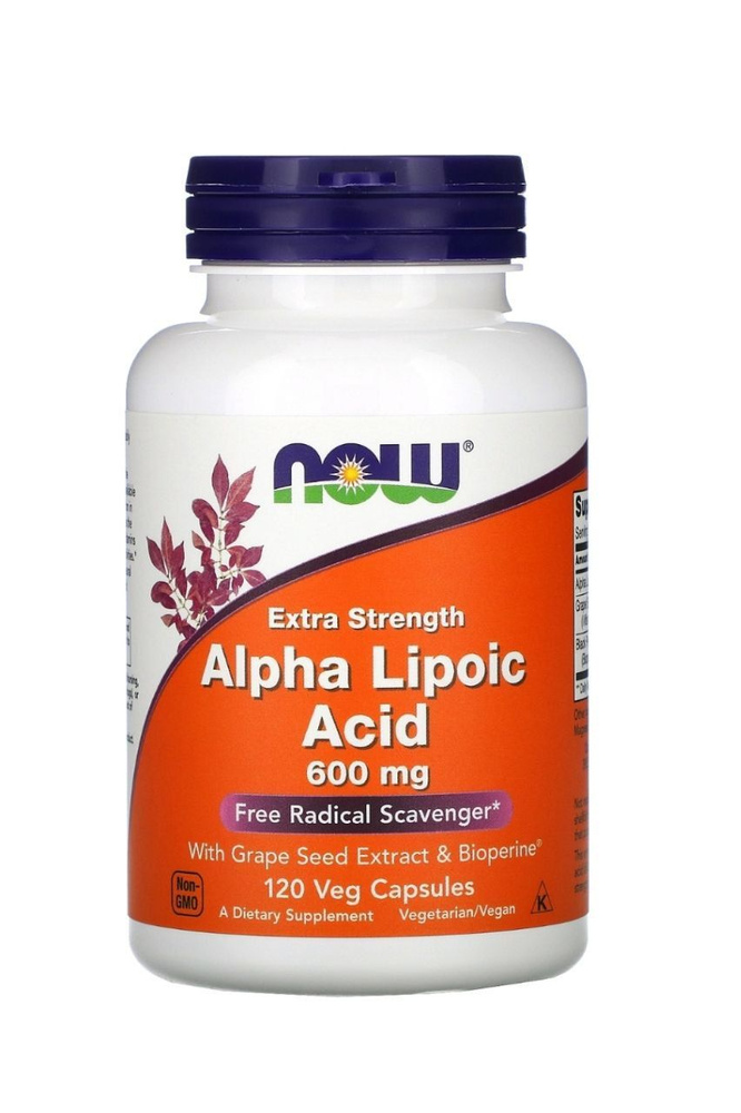 Now Alpha Lipoic Acid, Extra Strength, Альфа-липоевая кислота ...