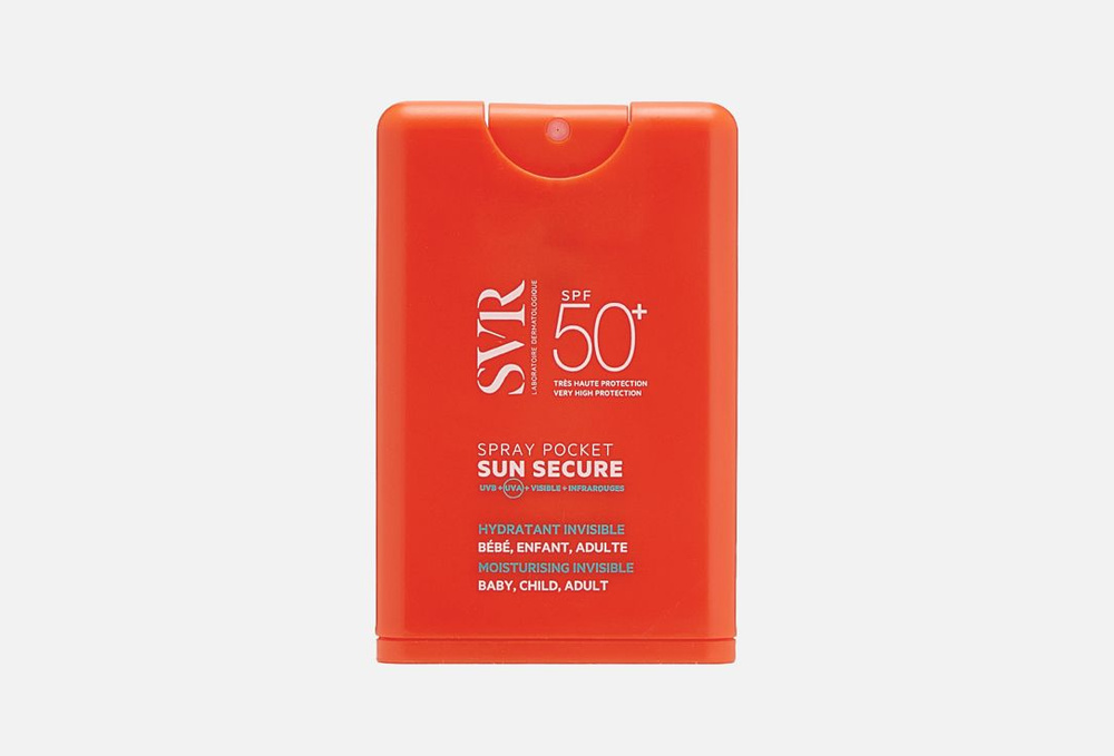 Солнцезащитный увлажняющий спрей, SPF 50+ SVR, SPRAY POCKET SUN SECURE ...