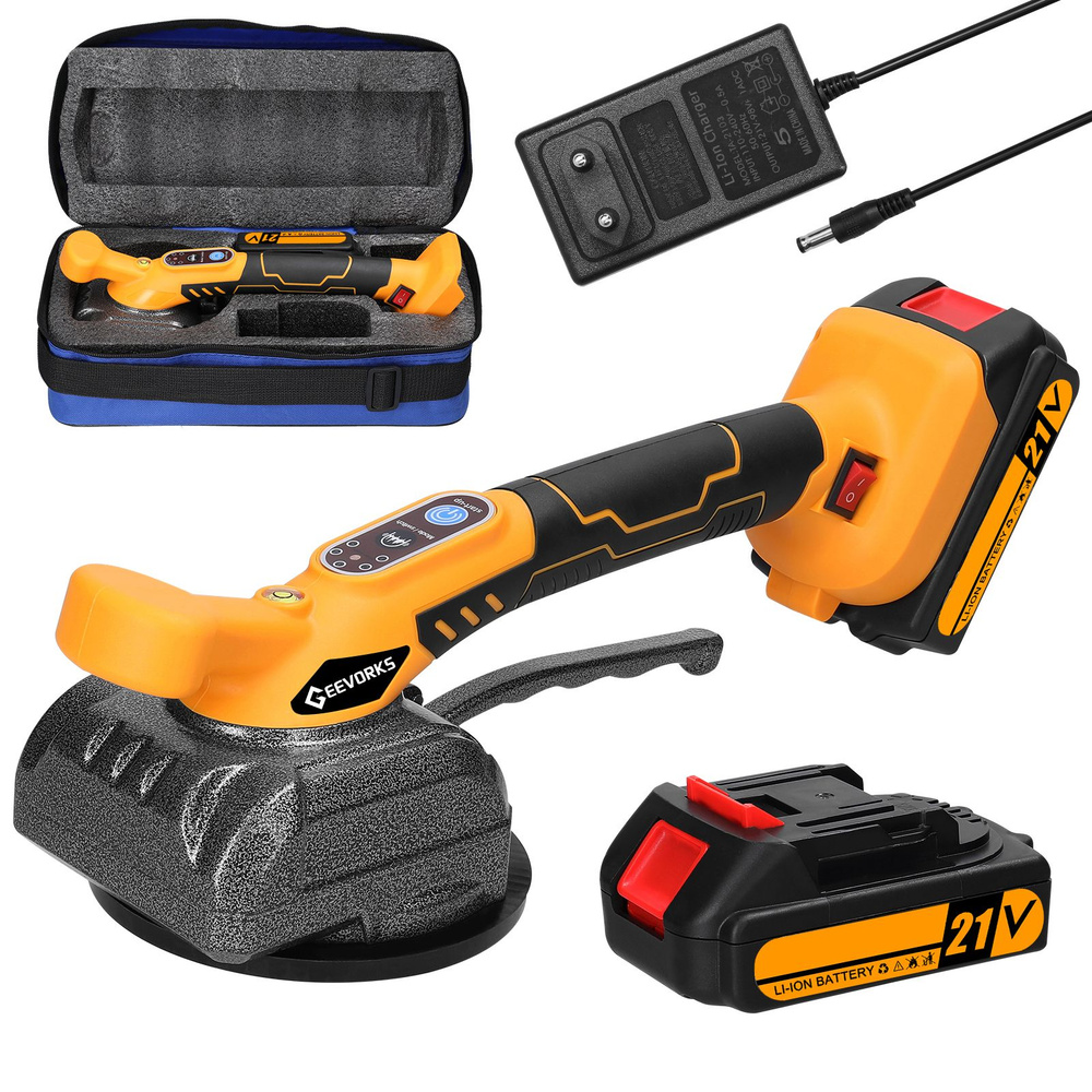 2 аккумулятора, 5 скоростей,Geevorks 21V Электрический вибрационный инструмент для выравнивания ...