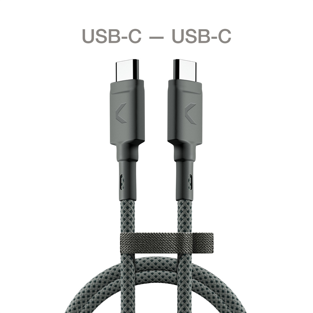Кабель COMMO Кабель Range Cable USB-C — USB-C 1.2м, Dim Gray - купить ...