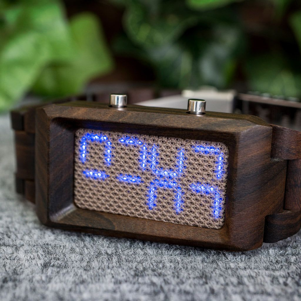 Часы Sequence Wood Mesh LED Watch - купить с доставкой по выгодным ...