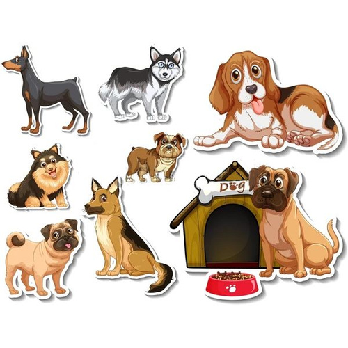 Наклейки стикеры " Собаки: Немецкая овчарка, Дог, Хаски " - купить с ...