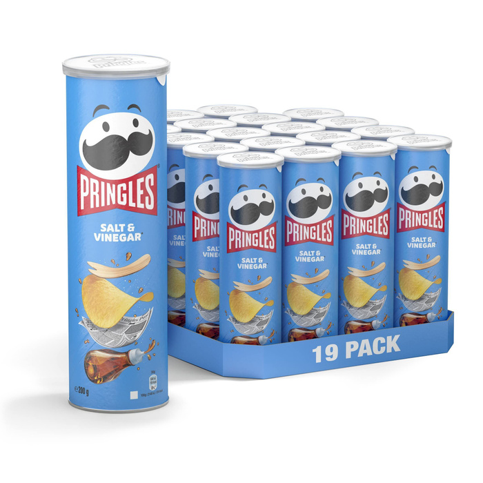 чипсы Принглс Соль и Уксус PRINGLES Salt & Vinegar 165гр., упаковка из ...