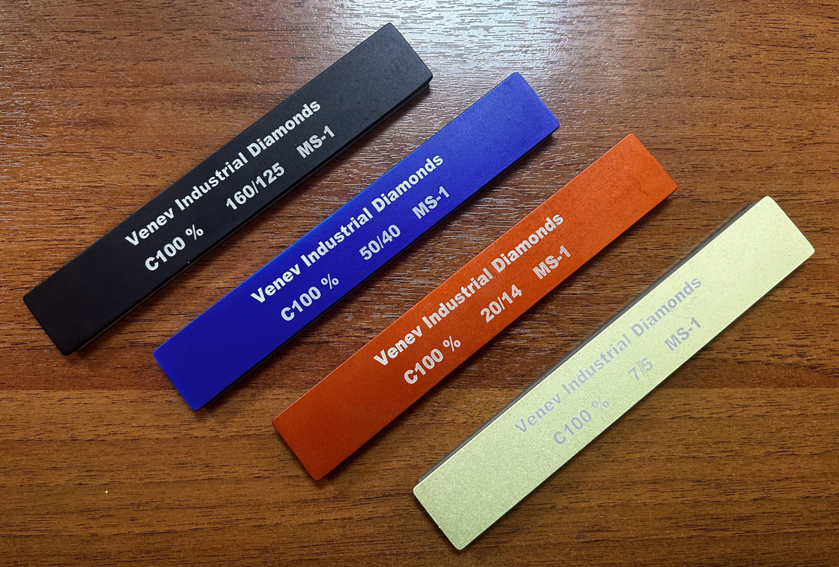 Набор из 4 х алмазных анодированных брусков Ms 1 Медно оловянная в боксе купить в интернет