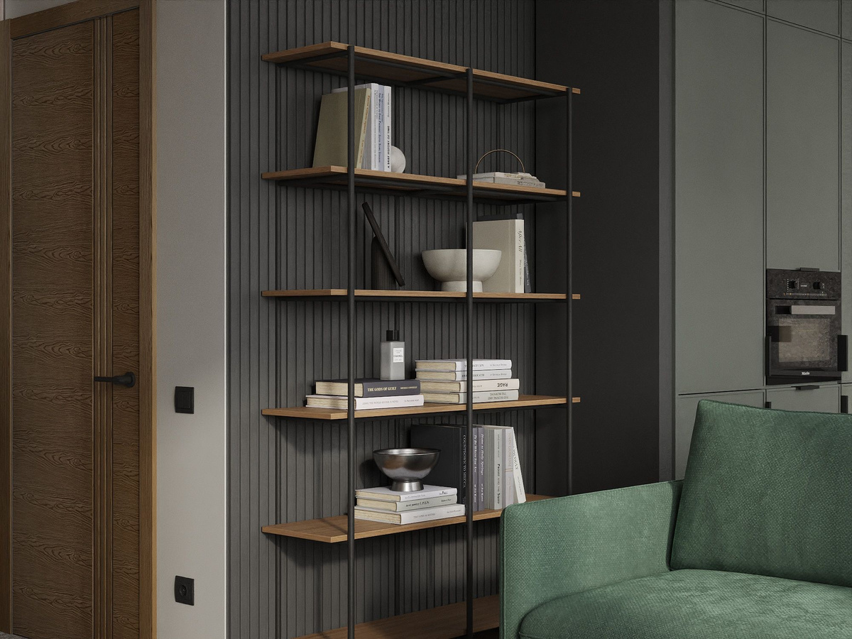 Реечная модульная декоративная стеновая панель №1925 UBERTURE, 690х122х16 мм, Barhat grey - 8 шт ...