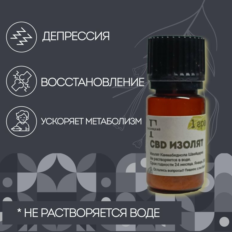 Изолят каннабидиола "CBD изолят 99%" Порошок 1 грамм - купить с ...