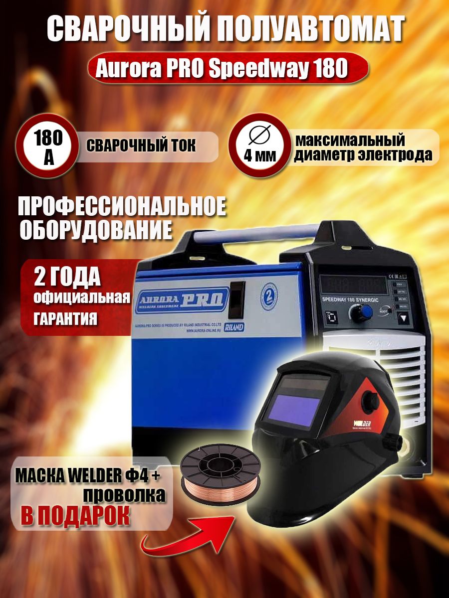 Синергетический сварочный полуавтомат AuroraPRO SPEEDWAY 180 SYNERGIC ...