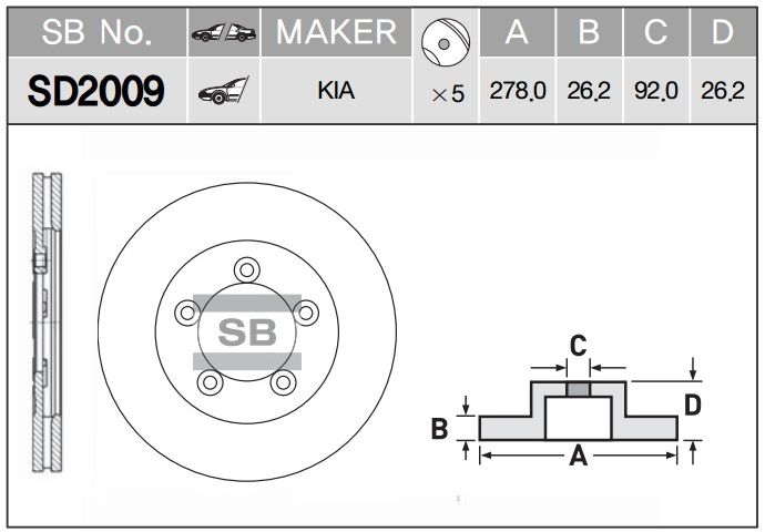 Диск тормозной (58129-4e000) перед Sangsin SD2009 купить c доставкой на ...