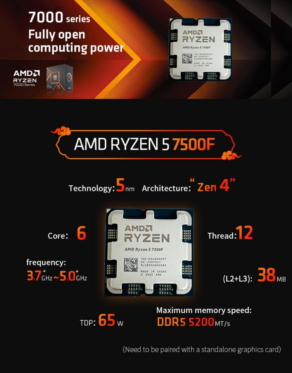 Процессор AMD Ryzen 5, OEM (без кулера), 6 яд., 3.7 ГГц купить по ...
