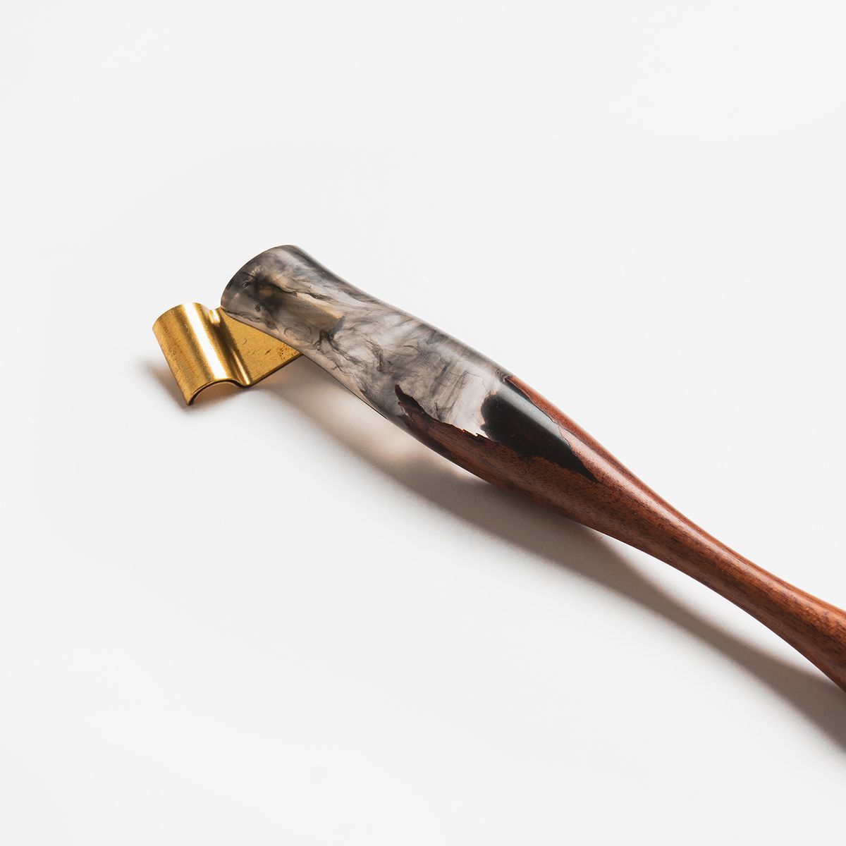 Косой держатель для пера и каллиграфии, дерево эпоксидка, черный ...