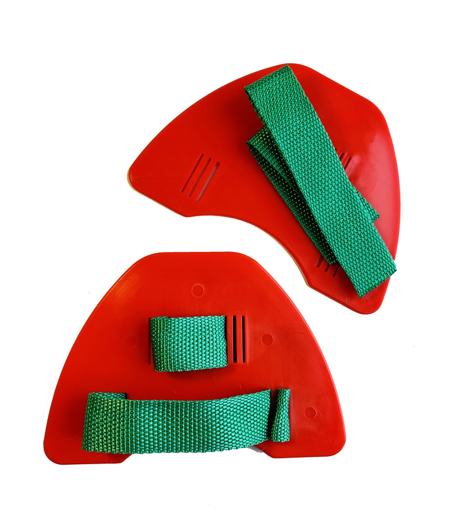 Лопатки для плавания пальчиковые Flat Ray Finger Paddles, цвет Красный ...