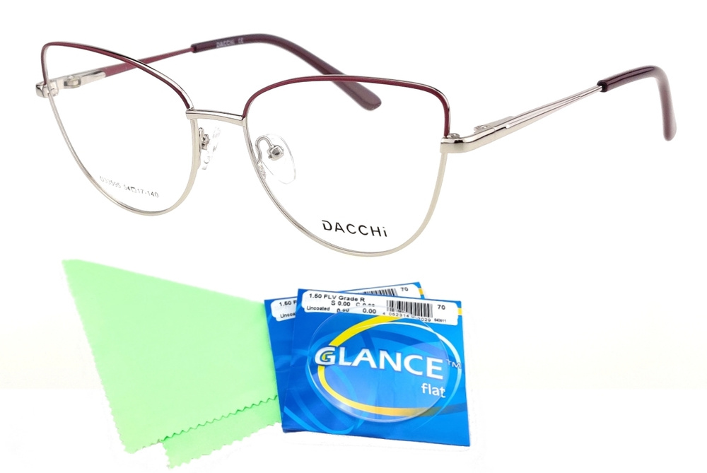 Очки DACCHI с линзами GLANCE CR-39 +1.75 РЦ 64-66 мод. 33595 Цвет 4 - купить с доставкой по ...