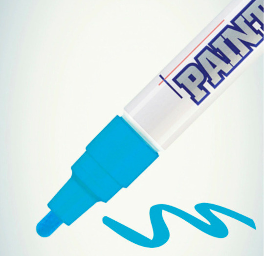 Маркер-краска голубой 4 мм MUNHWA маркировка на металле, пластмассе, стекле, дереве, бумаге ...