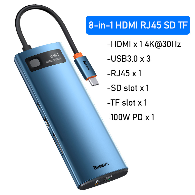 Док станция Baseus Адаптер Usb Type C Hdmi совместимый концентратор Usb
