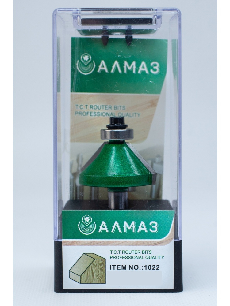 Фреза Алмаз по дереву, кромочная конусная с подшипником 1022 D40 H18 ...