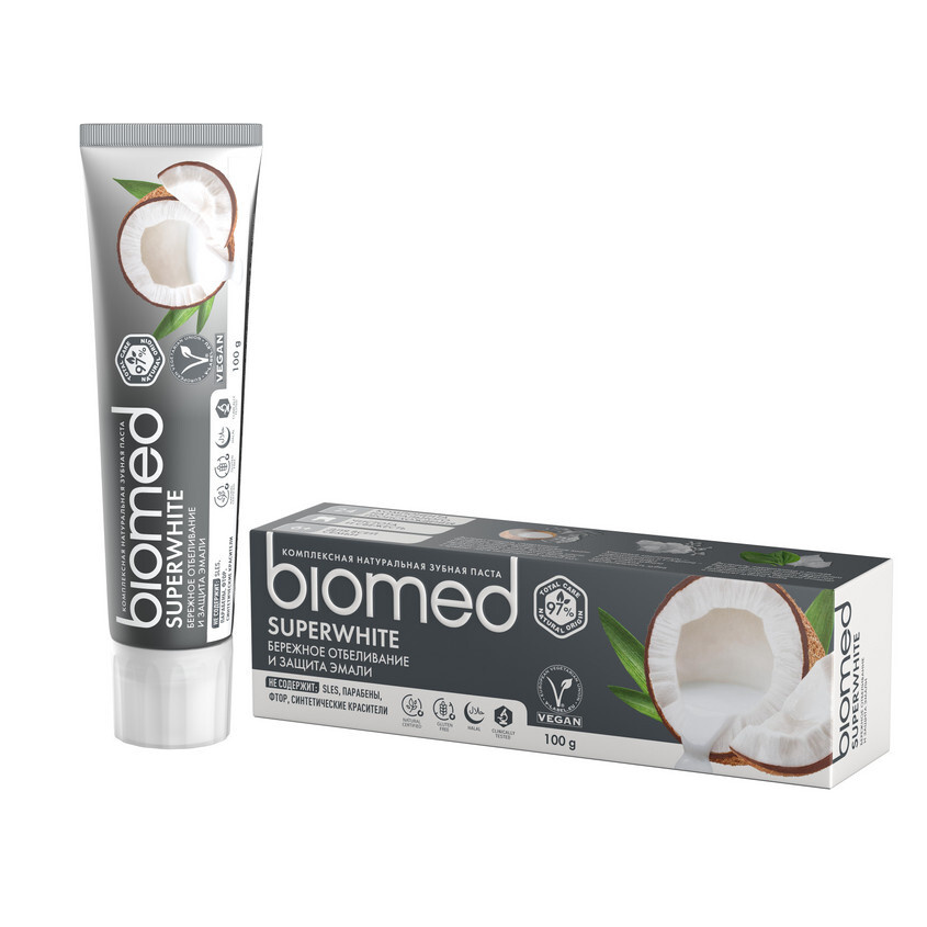 Biomed Зубная паста Superwhite, 100 г - купить с доставкой по выгодным ...