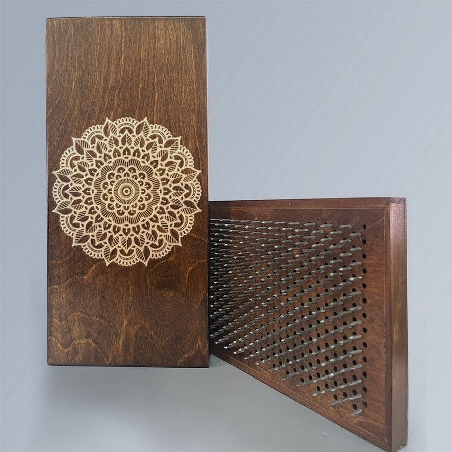 Доска Садху / с гвоздями / для Йоги Мандала - 23 / Венге - купить с ...
