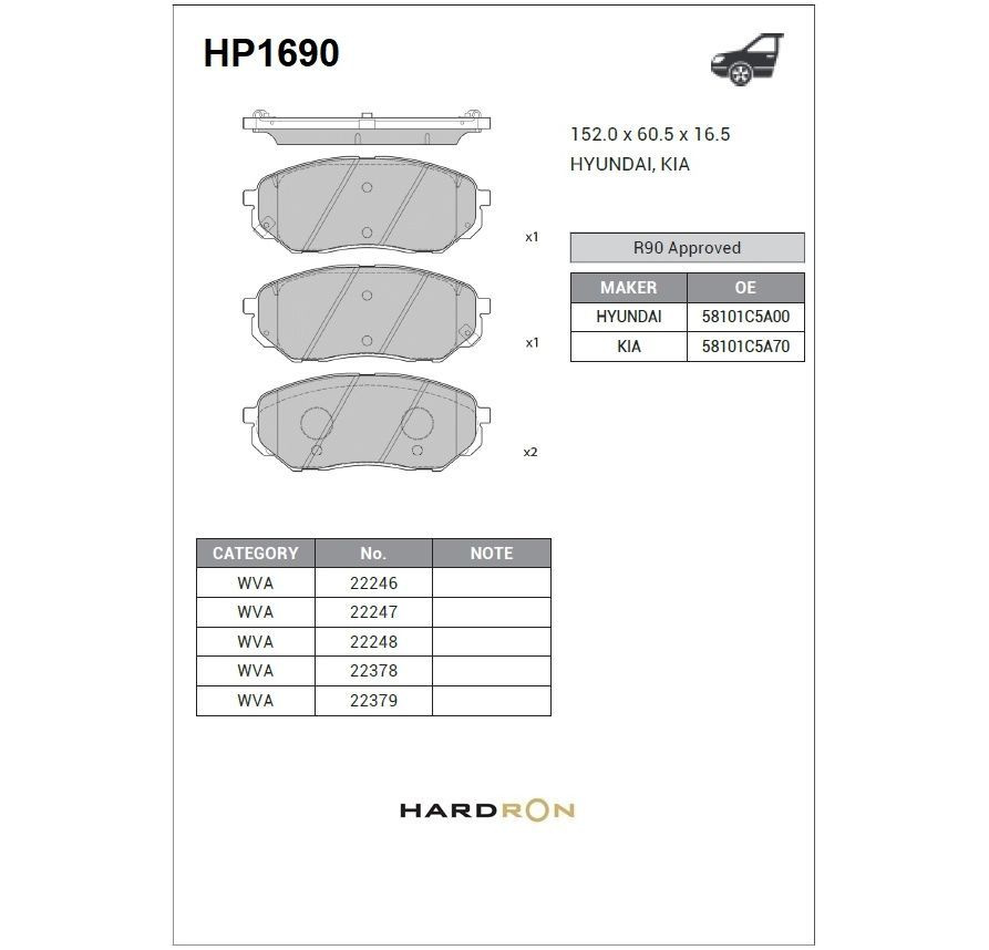 Колодки тормозные Sangsin Brake HP1690 - купить по низким ценам в ...