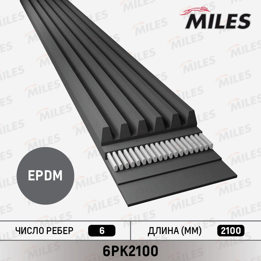 Ремень поликлиновой Miles 6PK2100 - арт. 6PK2100 - купить по выгодной ...