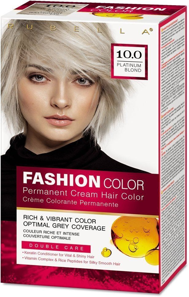 Rubella Стойкая крем-краска для волос Fashion Color 10.0 Платиновый ...