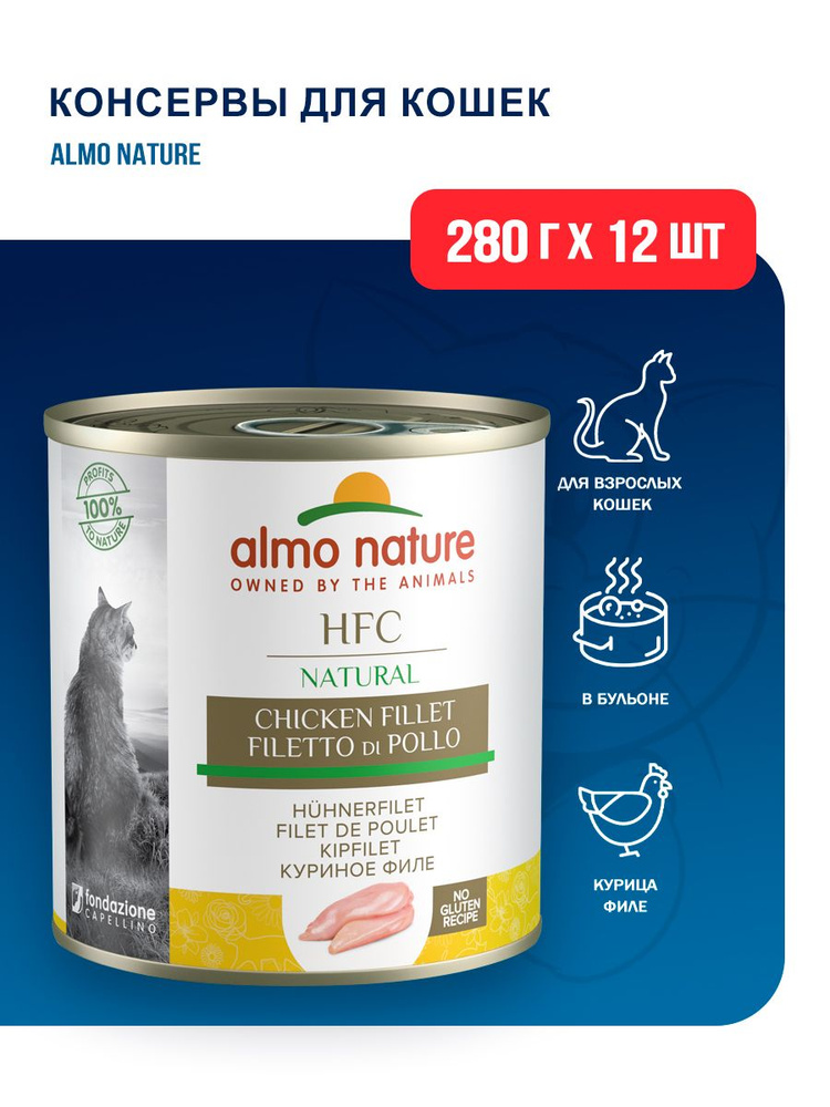Влажный корм Almo Nature Classic Adult Cat Chicken Fillet с куриным ...