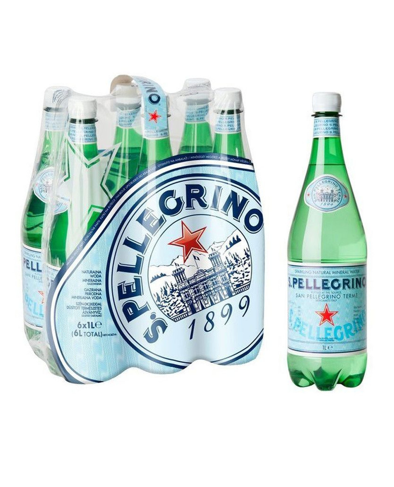 S.Pellegrino Вода Минеральная Газированная 1000мл. 6шт - купить с ...
