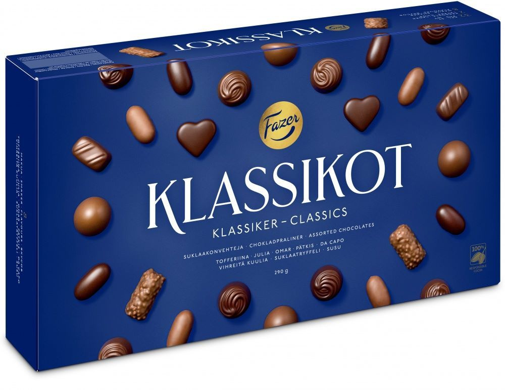 Конфеты Karl Fazer KLASSIKOT шоколадное ассорти, 290 г (Из Финляндии ...