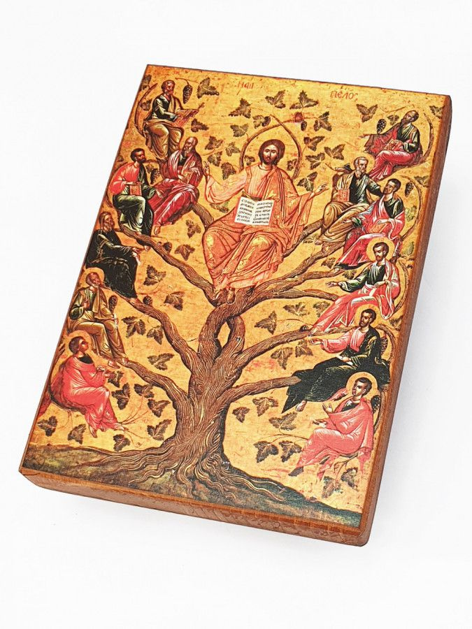 Икона Господь Древо Жизни, под старину, 15х20 см - купить по низким ...