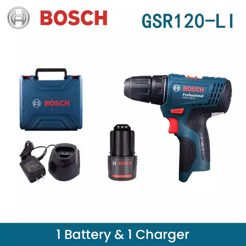 Дрель Bosch GSR120-Li 1 аккумулятор 1 зарядное устройство 1 кейс ...