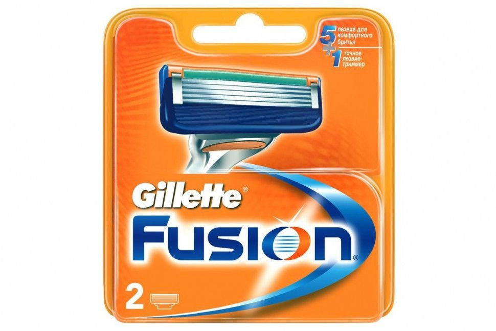Сменные кассеты для бритья Gillette Fusion5 2 шт. с 5 лезвиями и точным ...