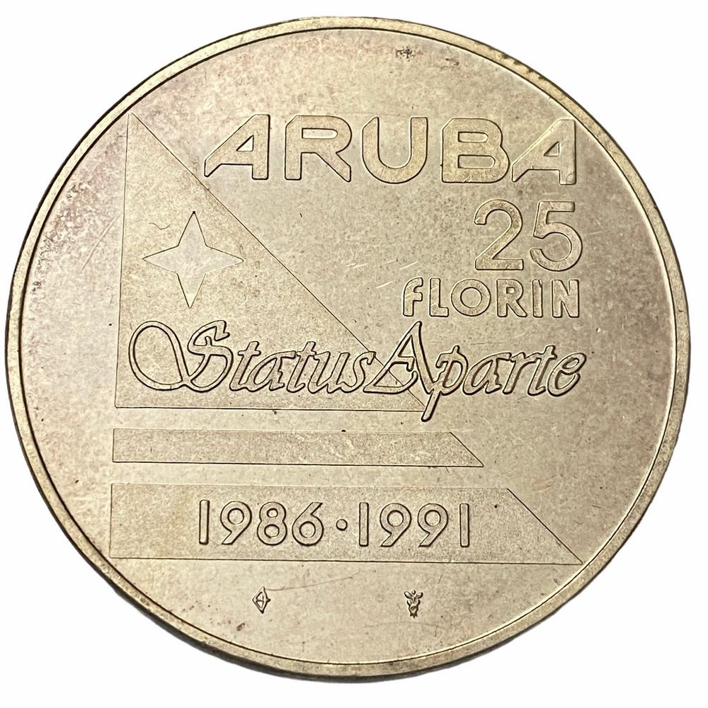 Аруба 25 флоринов 1991 г. (5 лет Status Aparte) - купить в интернет ...