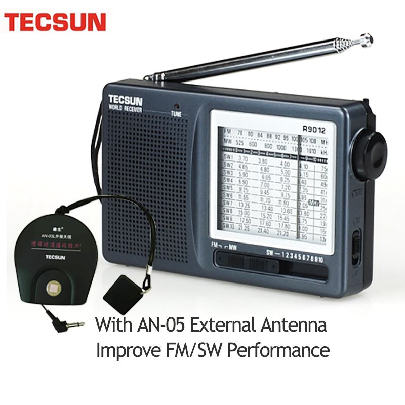 TECSUN R-9012 AM/FM/SW 12-диапазонный коротковолновый радиоприемник портативный приемник с ...